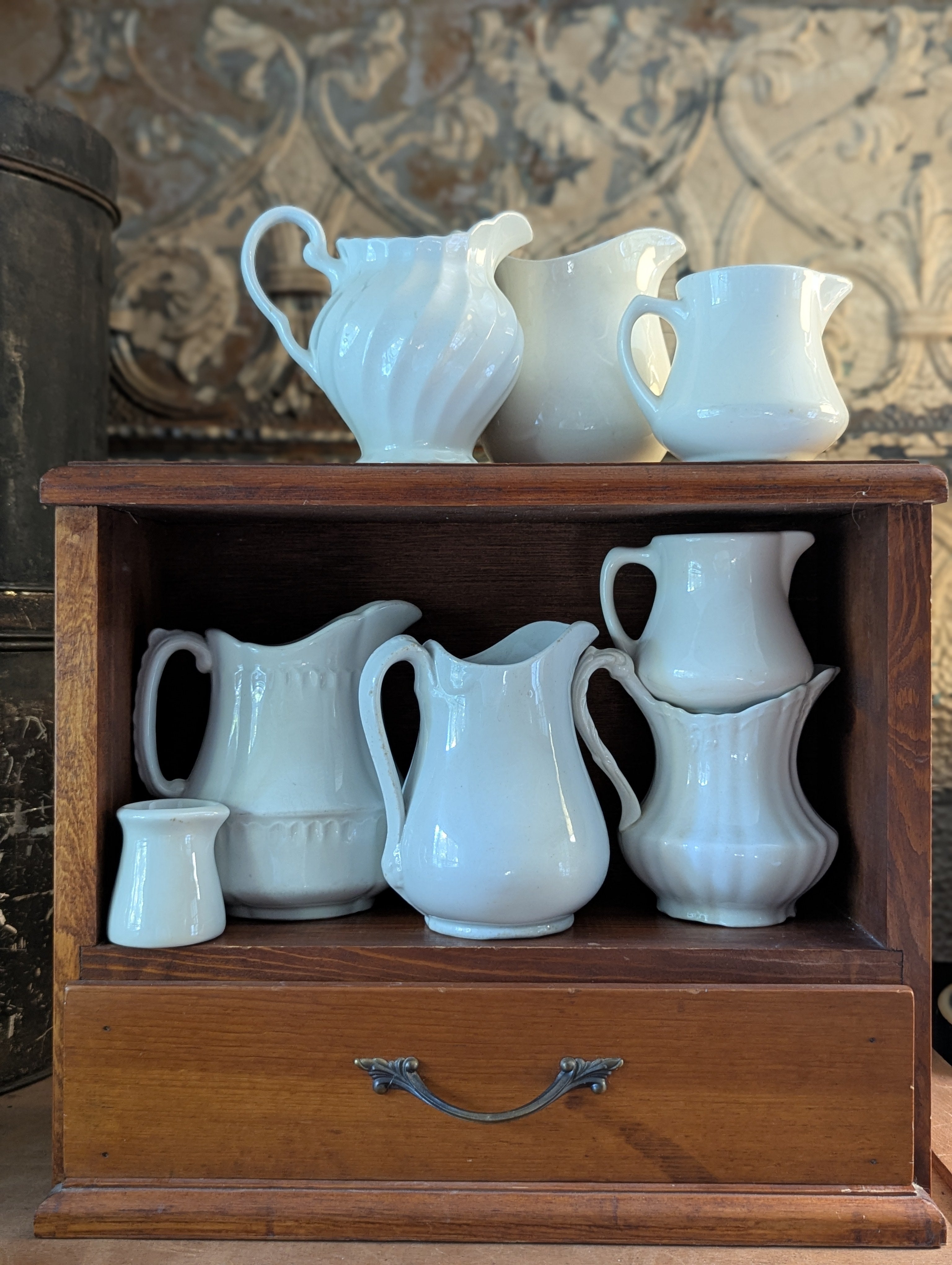 Wooden counter shelf cabinet – Life Has Repurpose Vintage Shop